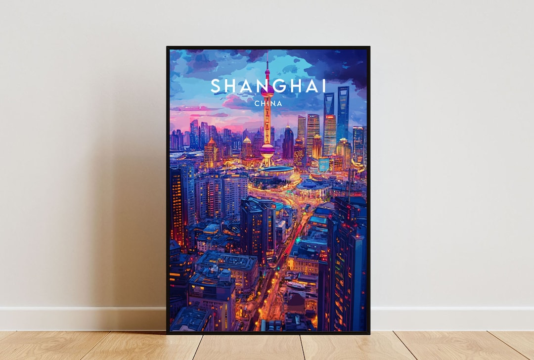 Shanghai Travel Print - China, Shanghai Poster, China Poster, Travel ...