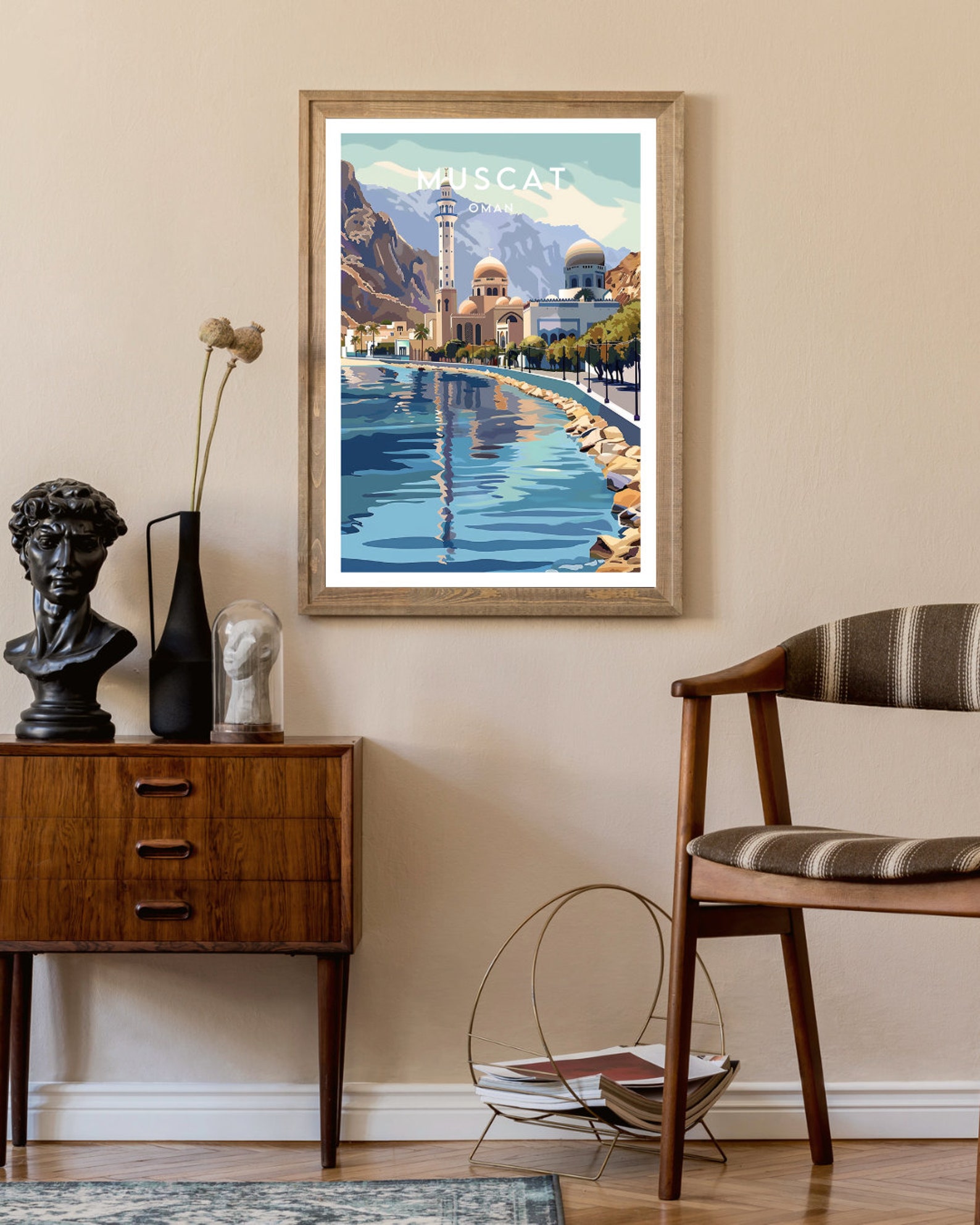 Muscat Travel Print - Oman, Muscat Poster, Oman Poster, Travel Wall Art ...