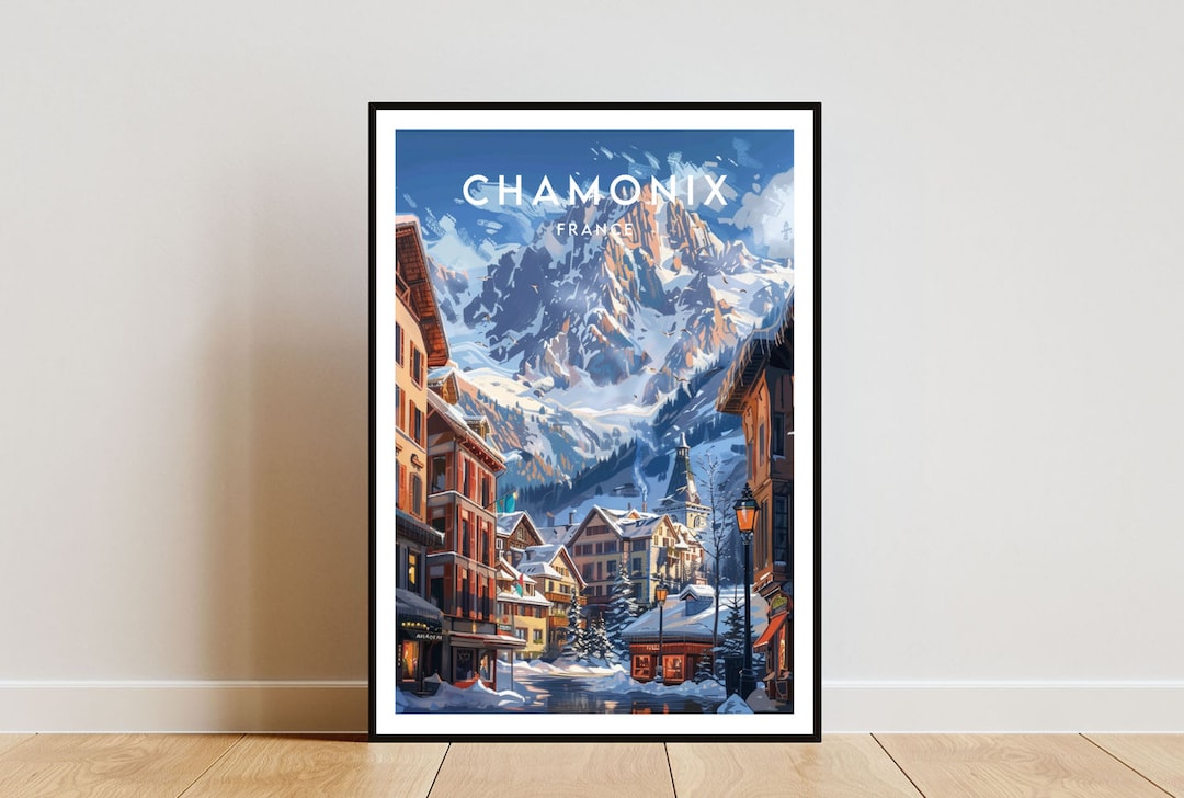 Chamonix Travel Print - France, Chamonix Poster, France Poster, Travel ...