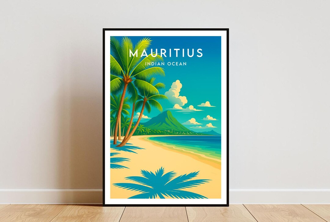Mauritius Travel Print - Africa, Mauritius Poster, Africa Poster ...