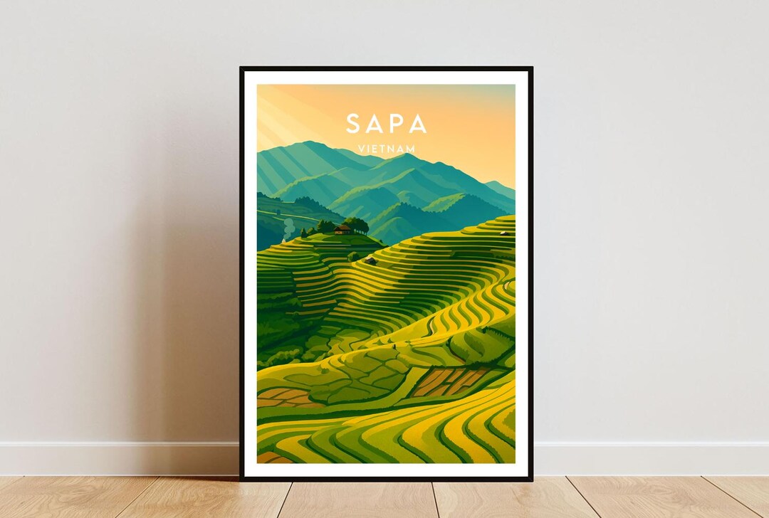 Sapa Travel Print - Vietnam, Sapa Poster, Vietnam Poster, Travel Wall ...