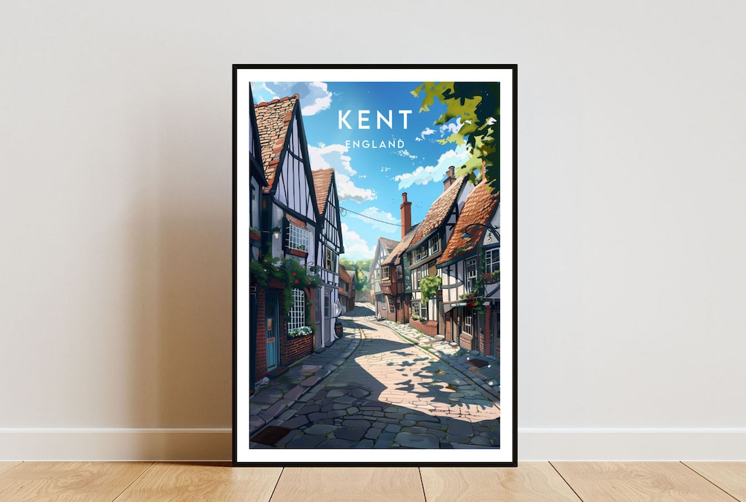 Kent Travel Print - England, Kent Poster, England Poster, Travel Wall ...