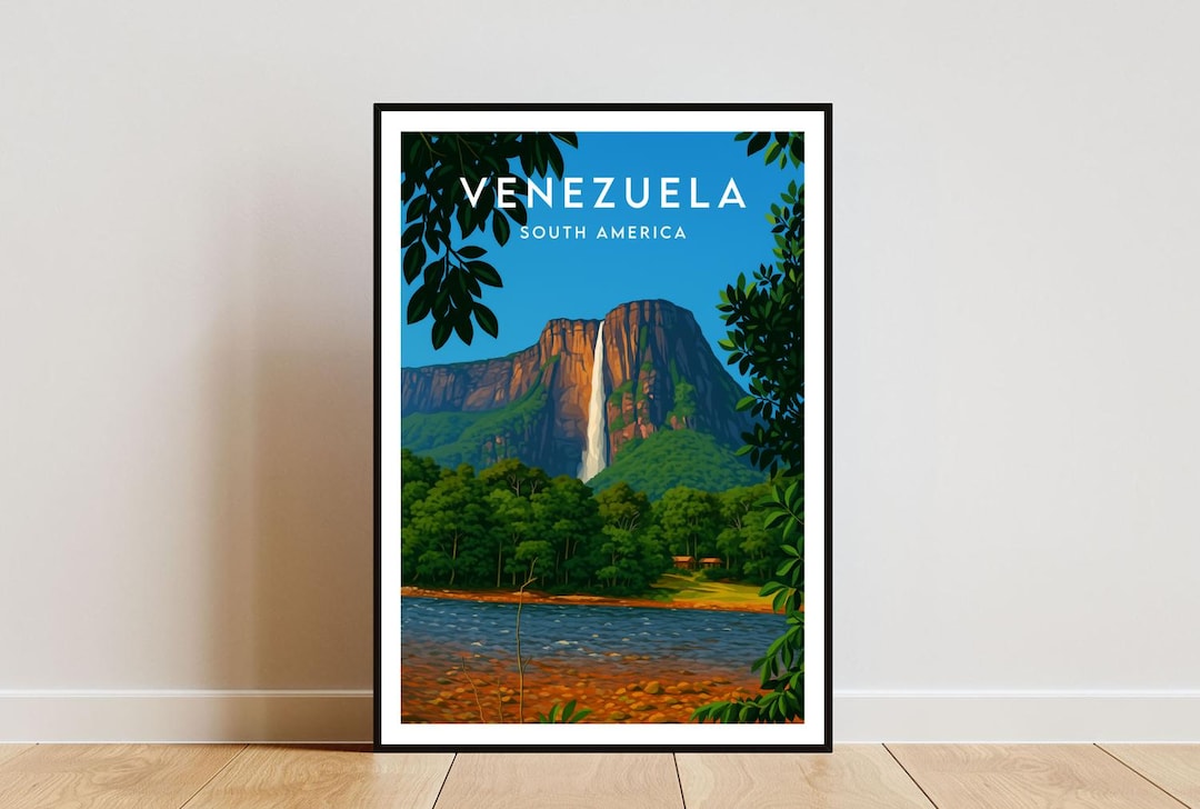 Venezuela Travel Print - South America, Venezuela Poster, Caracas Wall ...