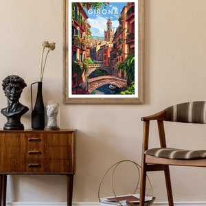 Girona Travel Print - Spain, Girona Poster, Spain Poster, Travel Wall ...