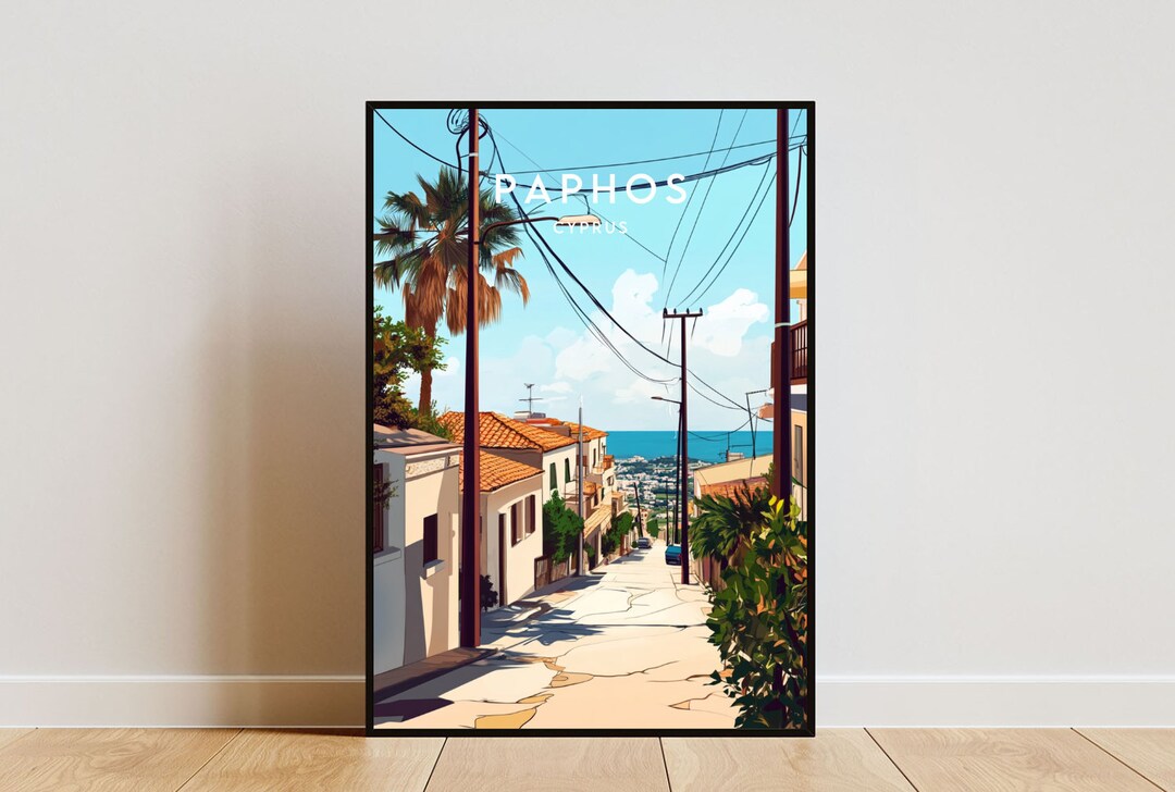Paphos Travel Print - Cyprus, Paphos Poster, Cyprus Poster, Travel Wall ...