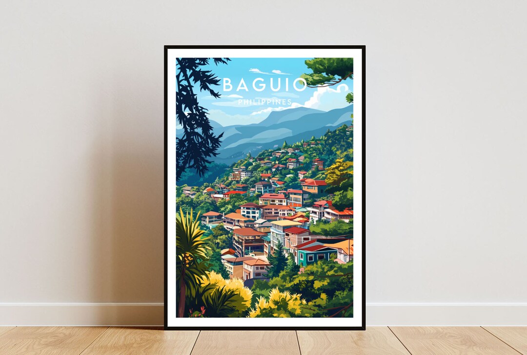Baguio Travel Print - Philippines, Baguio Poster, Philippines Poster ...