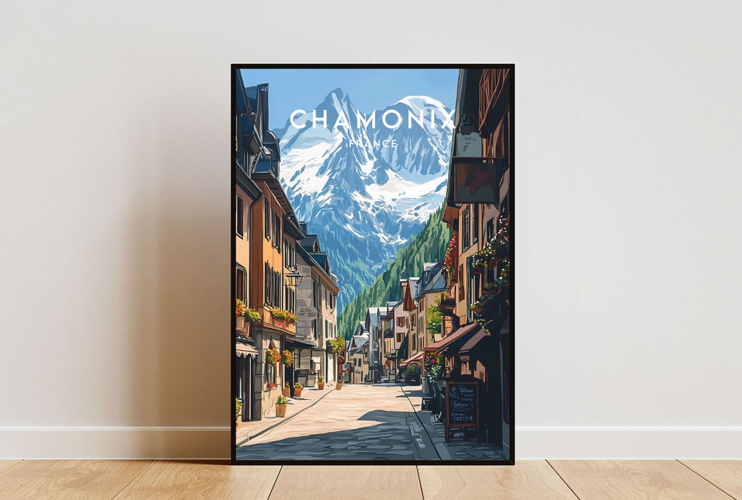 Chamonix Travel Print - France, Chamonix Poster, France Poster, Travel ...