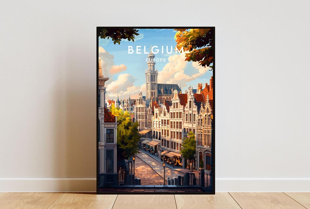 Belgium Travel Print - Europe, Europe Poster, Belgium Poster, Travel ...