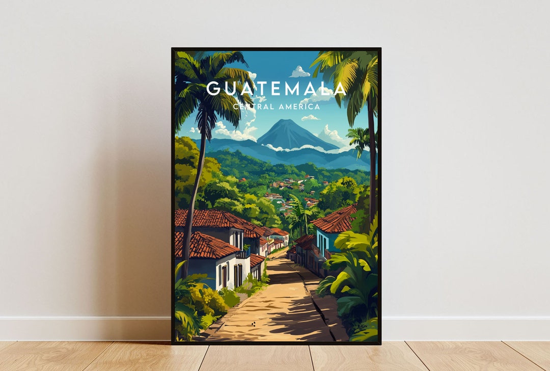 Guatemala Travel Print - Central America, Guatemala Poster, Central ...
