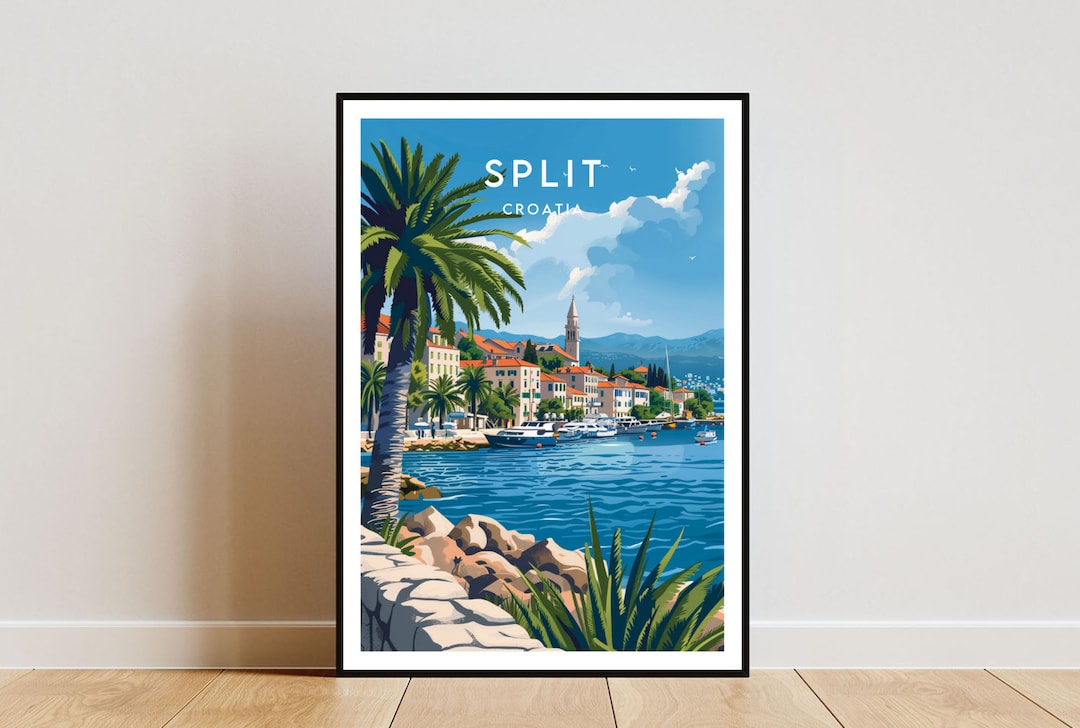 Split Travel Print - Croatia, Split Poster, Croatia Poster, Travel Wall ...