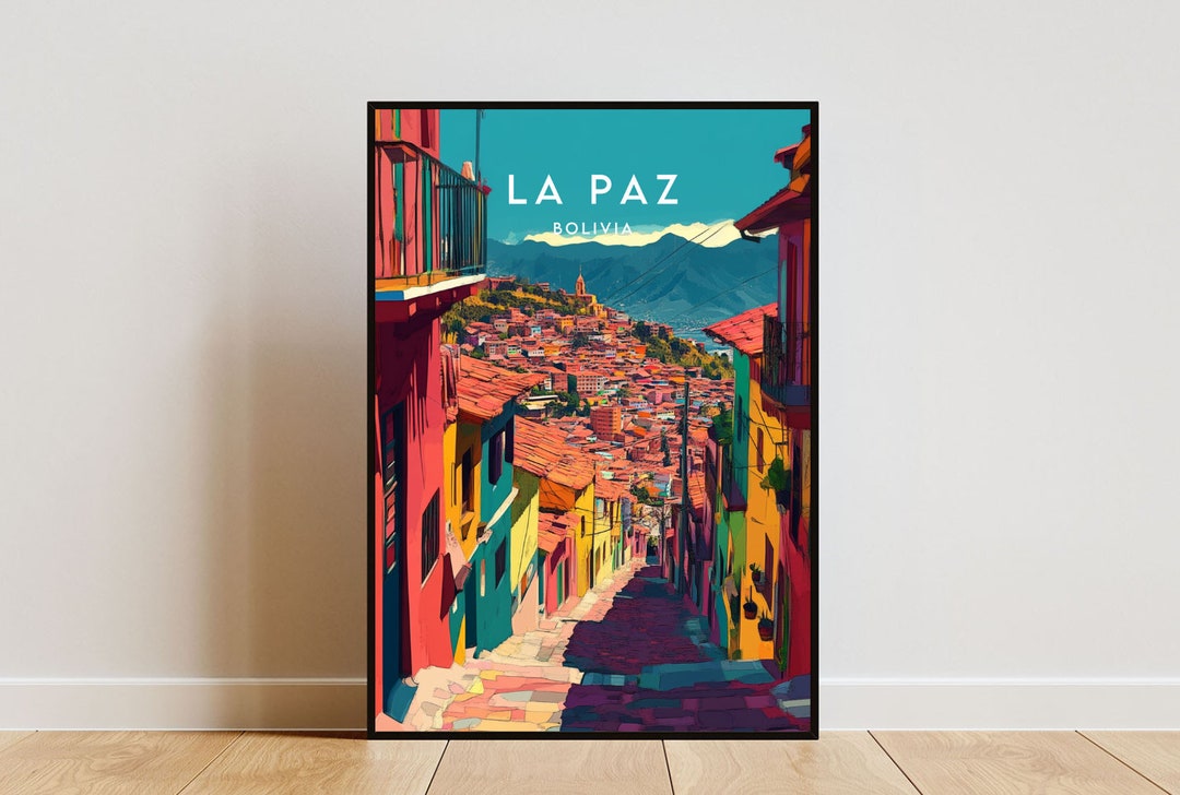La Paz Travel Print - Bolivia, La Paz Poster, Bolivia Poster, Travel ...