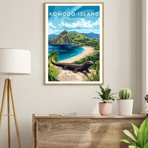 Komodo Island Travel Print - Indonesia, Komodo Island Poster, Indonesia ...