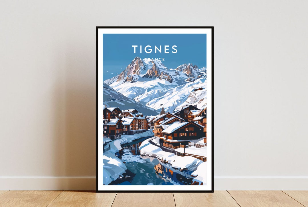 Tignes Travel Print - France, Tignes Poster, France Poster, Travel Wall ...