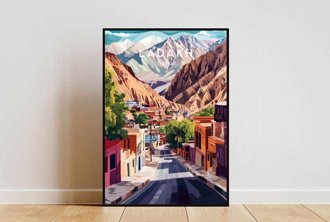 Ladakh Travel Print - India, Ladakh Poster, India Poster, Travel Wall ...