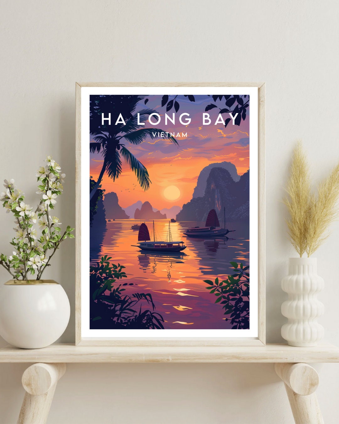 Ha Long Bay Travel Print Vietnam, Ha Long Poster, Vietnam Poster ...