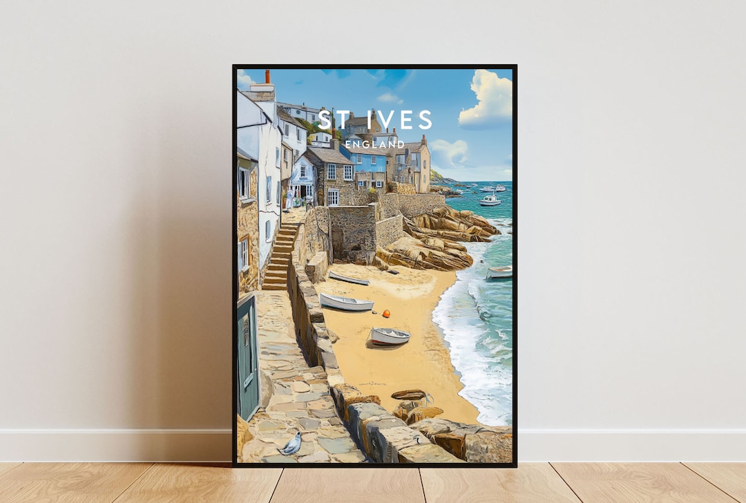 St Ives Travel Print - England, St Ives Poster, England Poster, Travel ...