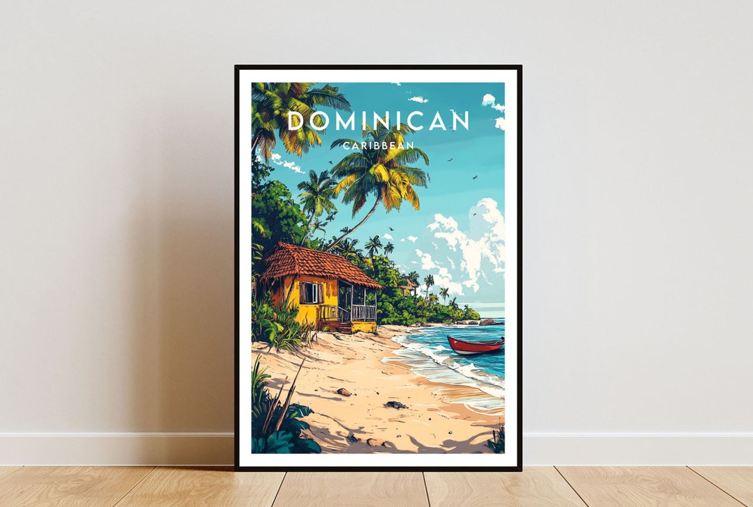 Dominican Republic Travel Print - Caribbean, Dominican Poster ...