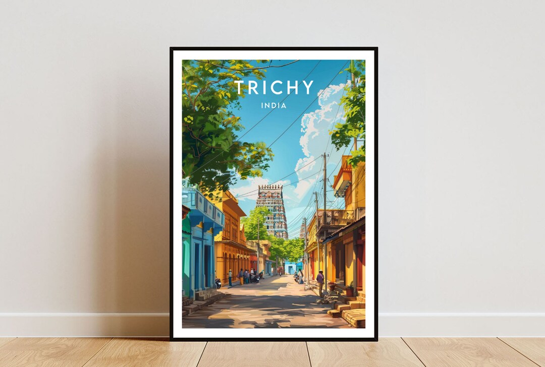Trichy Travel Print India, Trichy Poster, India Poster, Travel Wall Art ...