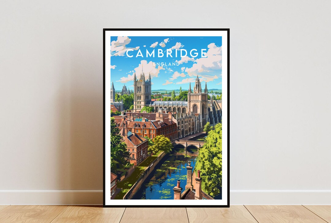 Cambridge Travel Print - England, Cambridge Poster, England Poster ...