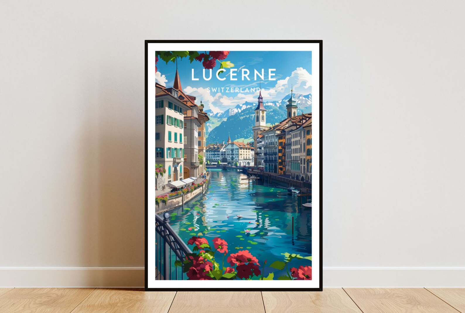 Lucerne Travel Print - Switzerland, Lucerne Poster, Switzerland Poster ...