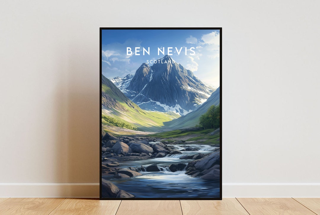 Ben Nevis Travel Print - Scotland, Ben Nevis Poster, Scotland Poster ...