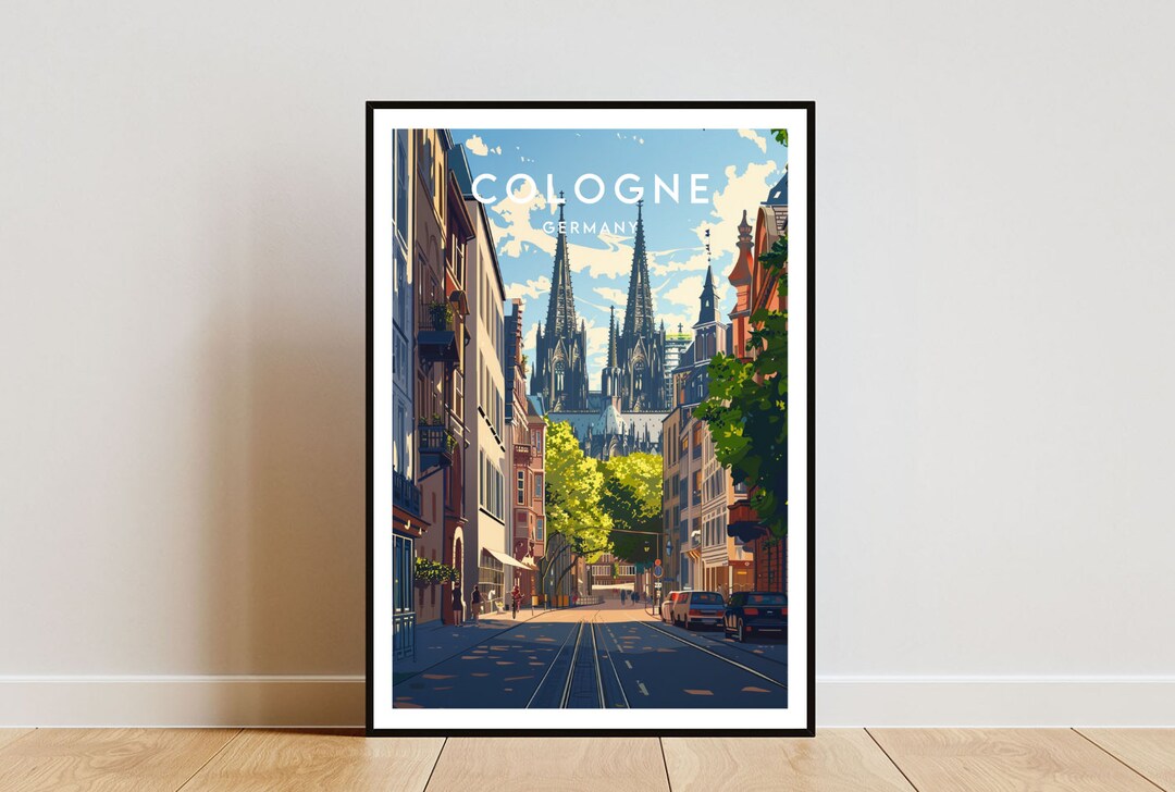 Cologne Travel Print - Germany, Cologne Poster, Germany Poster, Travel Wall Art, Germany Print ...