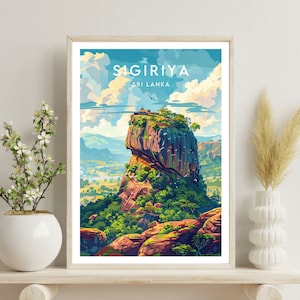 Sigiriya Travel Print - Sri Lanka, Sigiriya Poster, Sri Lanka Poster ...