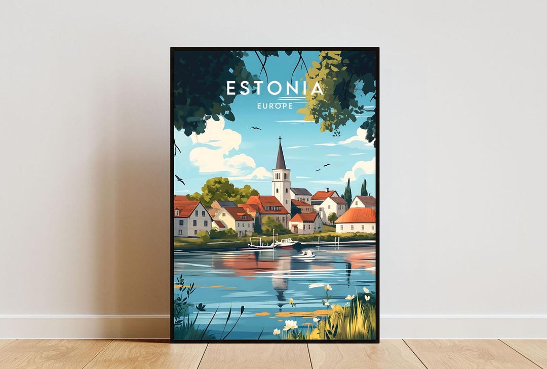Estonia Travel Print - Europe, Europe Poster, Estonia Poster, Travel ...