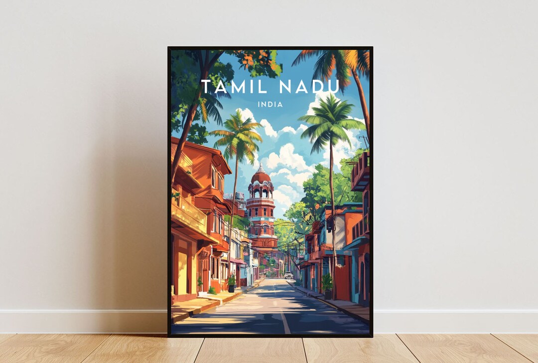 Tamil Nadu Travel Print - India, Tamil Nadu Poster, India Poster ...