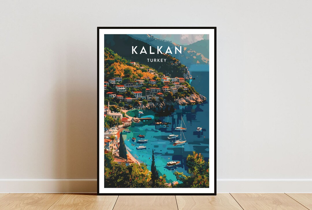Kalkan Travel Print - Turkey, Kalkan Poster, Turkey Poster, Travel Wall ...