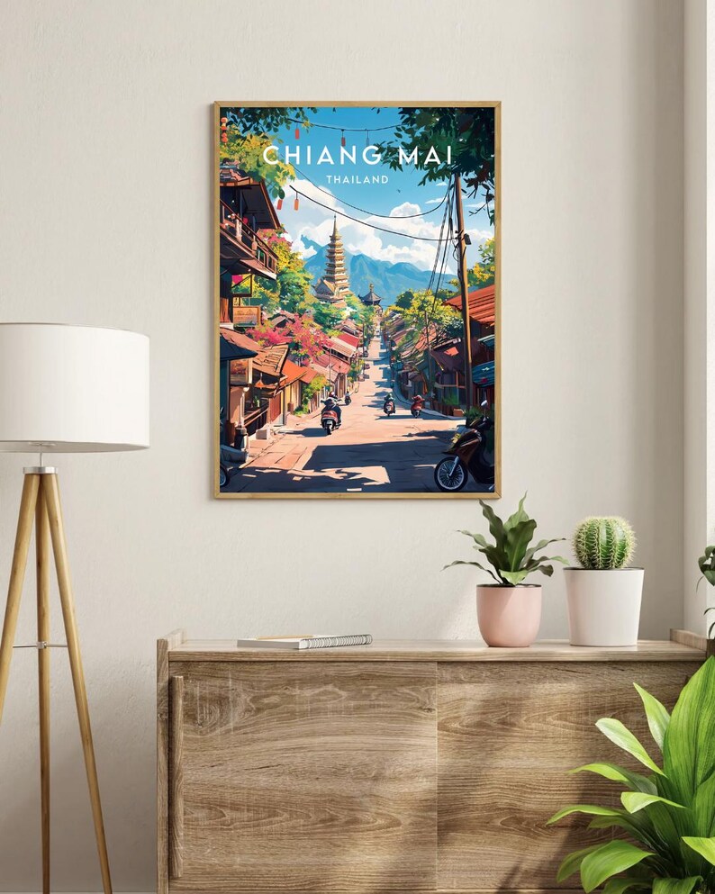 Chiang Mai Travel Print - Thailand, Chiang Mai Poster, Thailand Poster ...