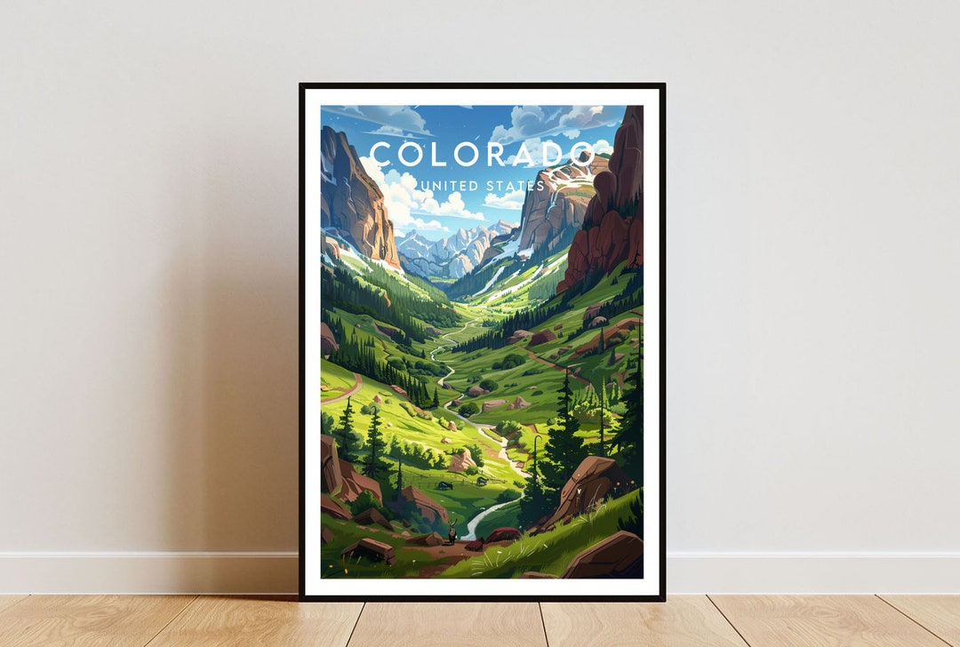 Colorado Travel Print - United States, Colorado Poster, America Poster ...