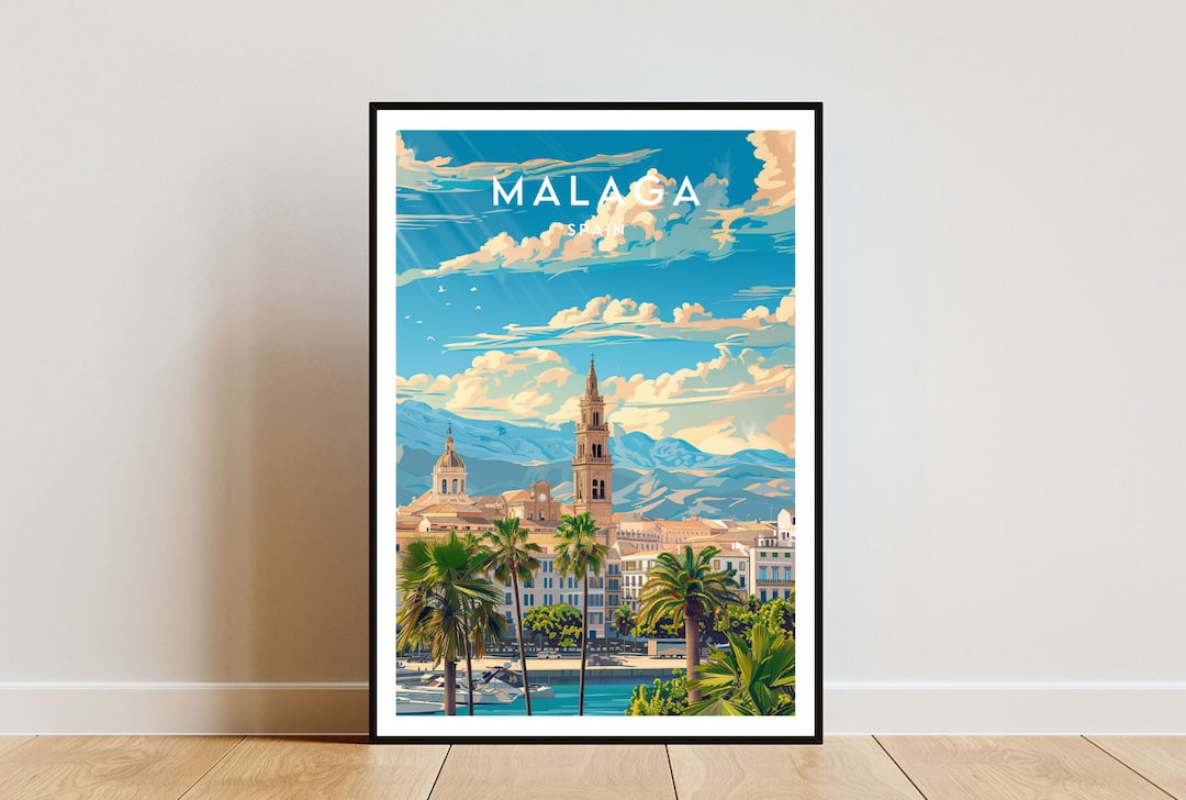 Malaga Travel Print - Spain, Malaga Poster, Spain Poster, Travel Wall ...