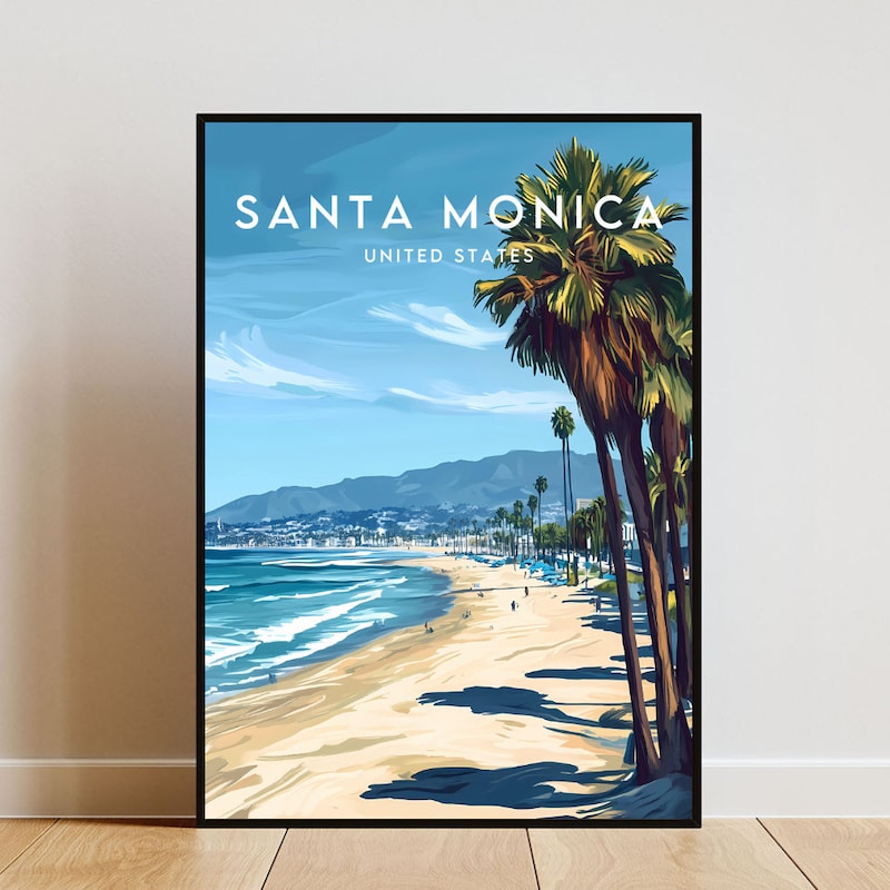 Santa Monica Poster - Etsy