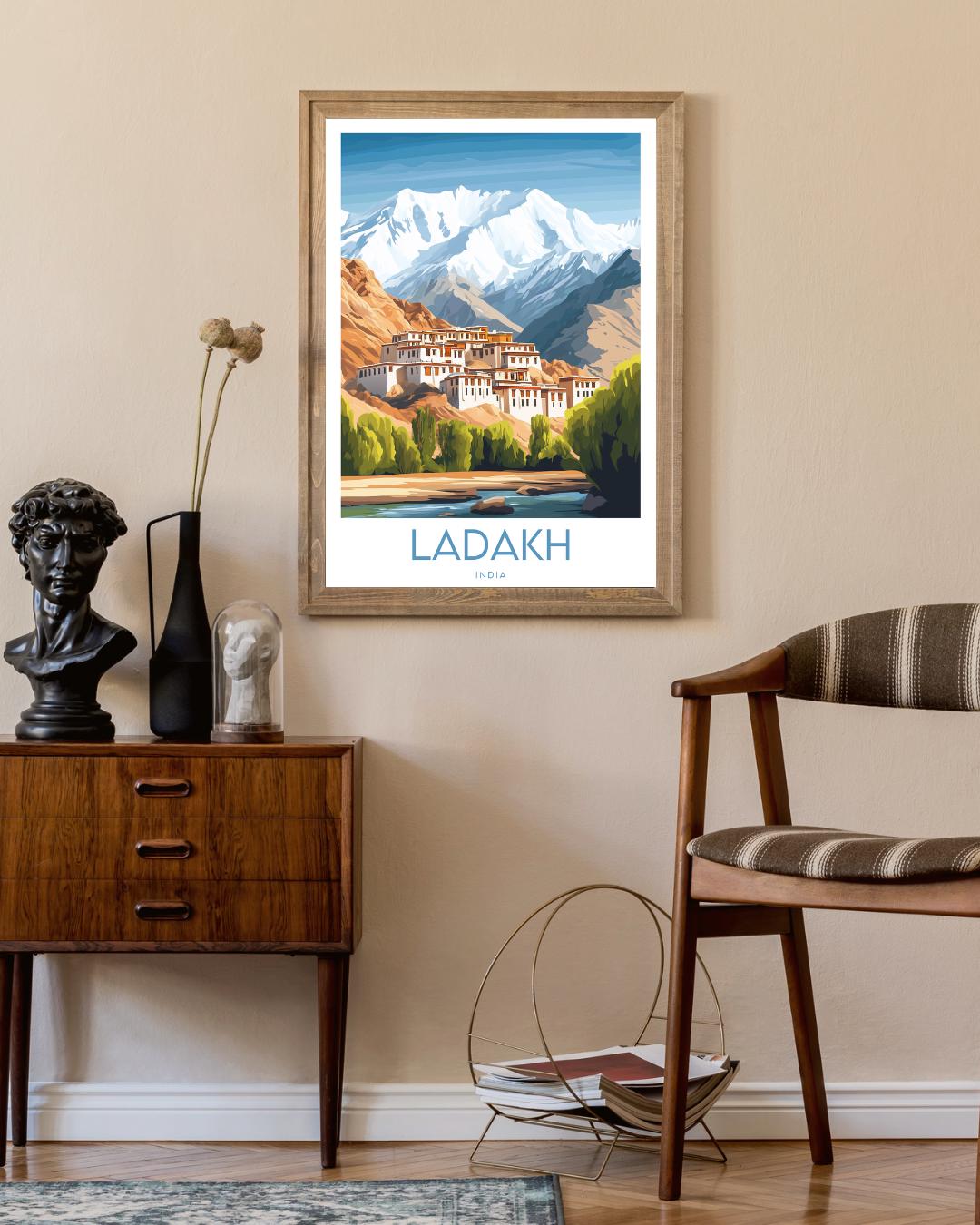 Ladakh Travel Print - India, Ladakh Poster, India Poster, Travel Wall ...