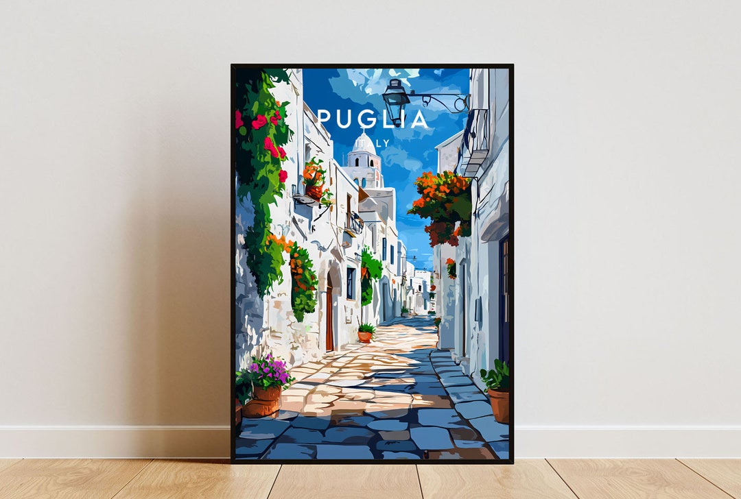 Puglia Travel Print - Italy, Puglia Poster, Italy Poster, Travel Wall ...
