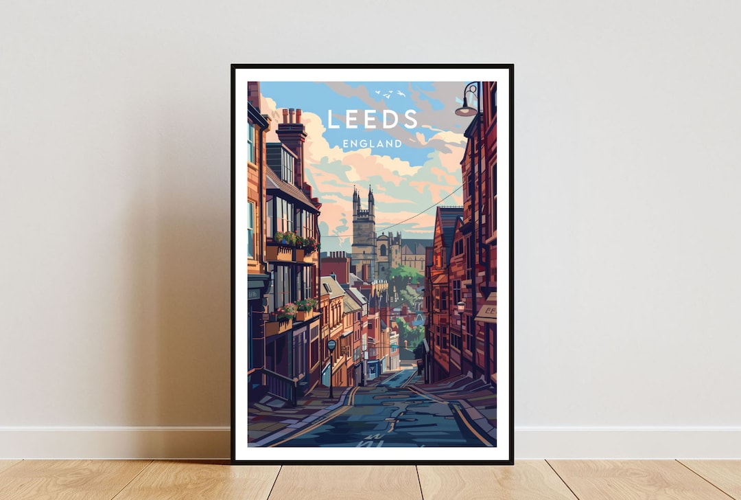 Leeds Travel Print England, Leeds Poster, England Poster, Travel Wall ...