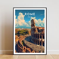 Rome Bus Roll - Italy Poster - Etsy
