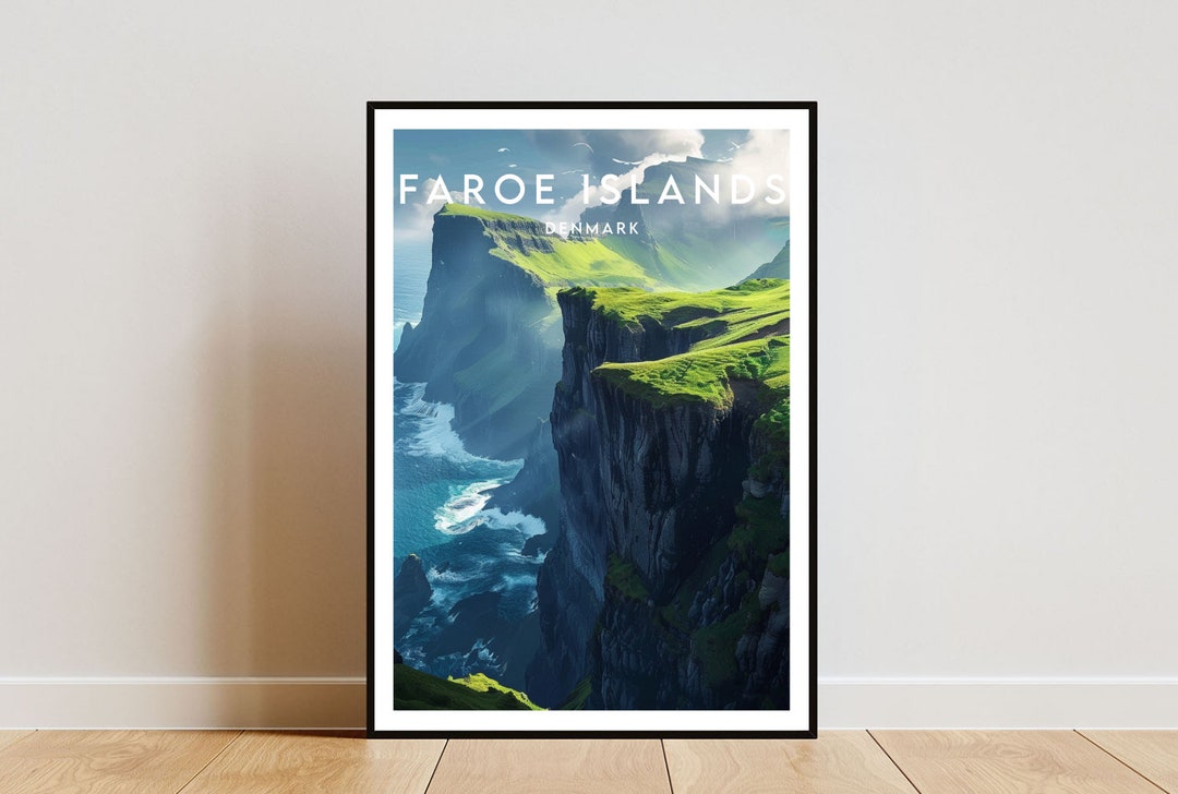 Faroe Islands Travel Print - Denmark, Faroe Islands Poster, Denmark ...