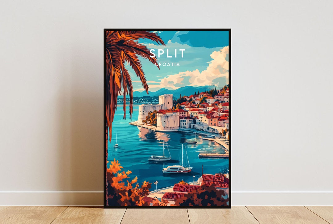 Split Travel Print - Croatia, Split Poster, Croatia Poster, Travel Wall ...