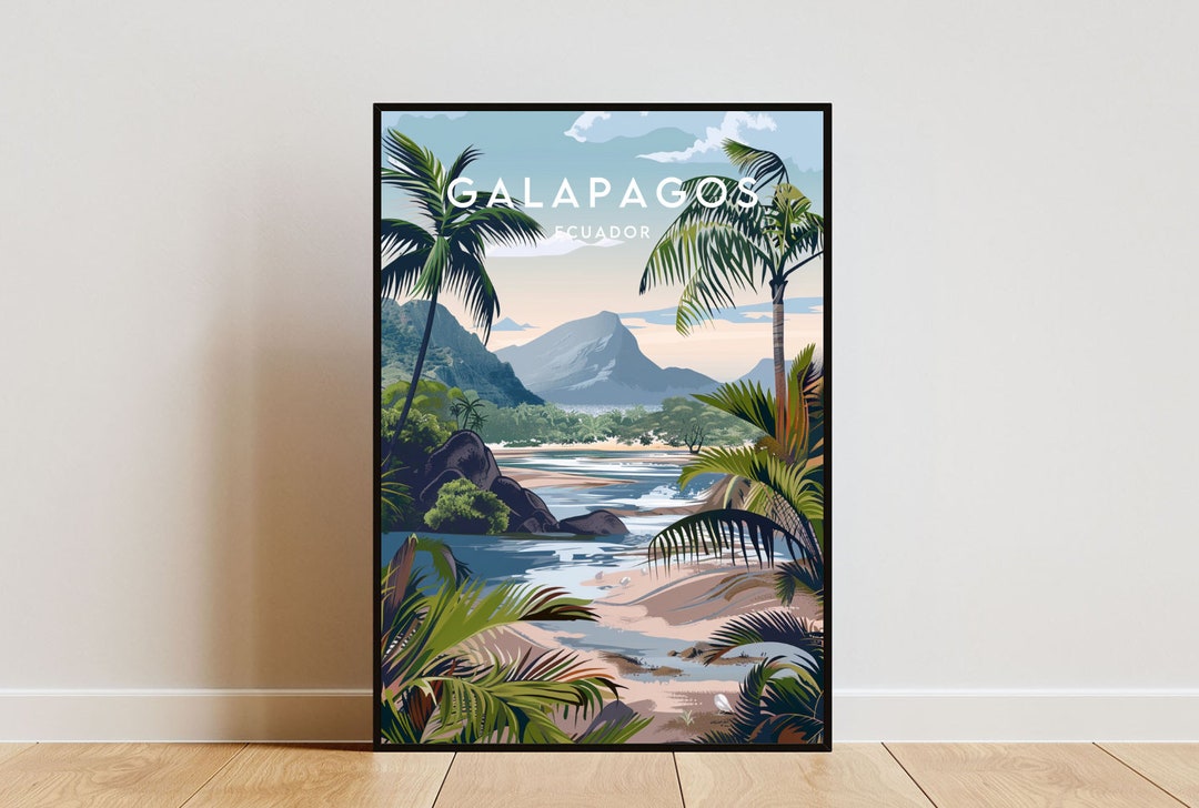 Galapagos Travel Print - Ecuador, Galapagos Poster, Equador Poster ...