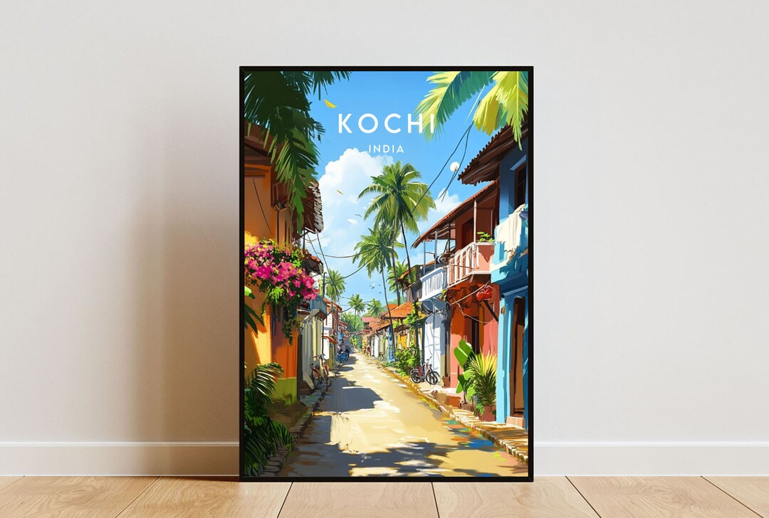 Kochi Travel Print - India, Kochi Poster, India Poster, Travel Wall Art ...