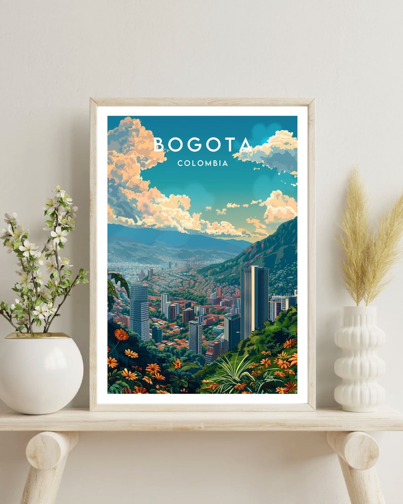 Bogota Travel Print - Colombia, Bogota Poster, Colombia Poster, Travel ...