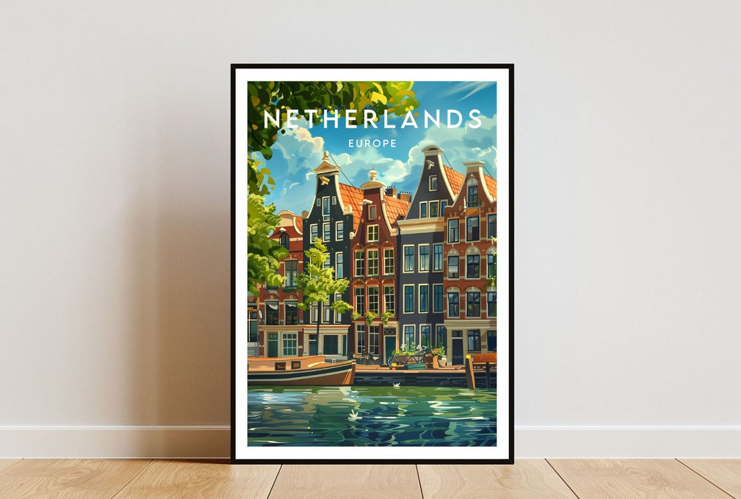 Netherlands Travel Print - Europe, Europe Poster, Netherlands Poster ...