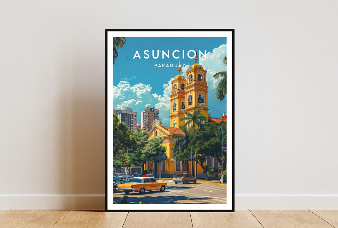 Asuncion Travel Print - Paraguay, Asuncion Poster, Paraguay Poster ...