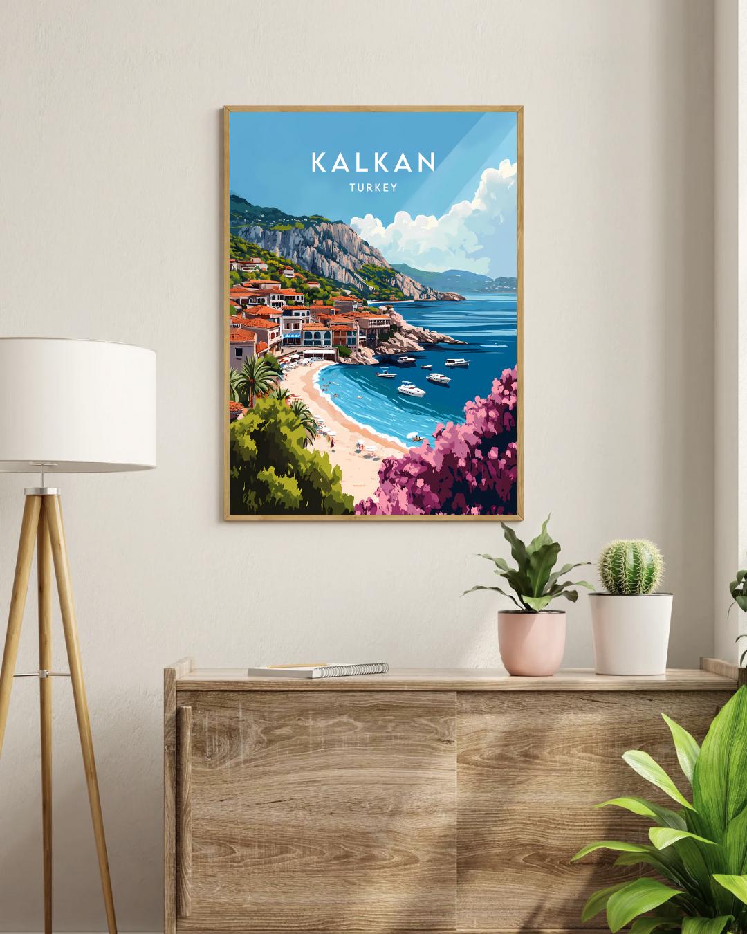 Kalkan Travel Print - Turkey, Kalkan Poster, Turkey Poster, Travel Wall ...