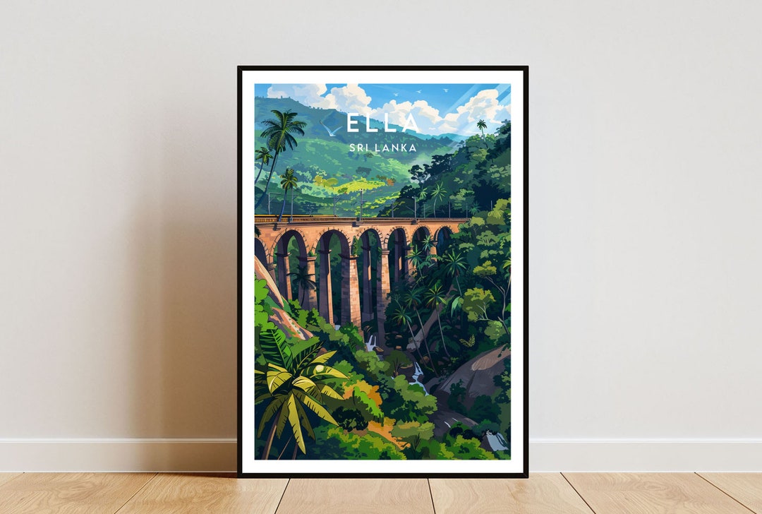 Ella Travel Print - Sri Lanka, Ella Poster, Sri Lanka Poster, Travel ...