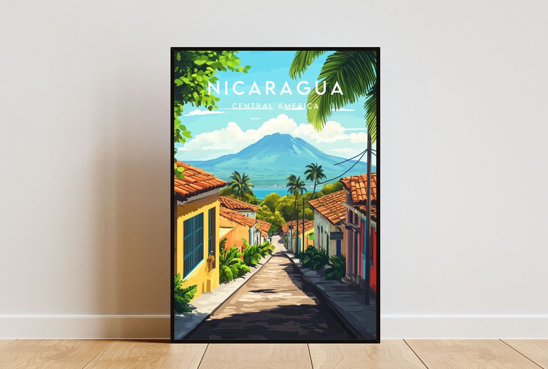Nicaragua Travel Print - Central America, Nicaragua Poster, Central ...