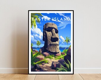 Easter Island Chile Travel Wall Art Poster Print - Etsy