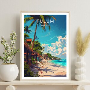 Tulum Travel Print - Mexico, Tulum Poster, Mexico Poster, Travel Wall ...
